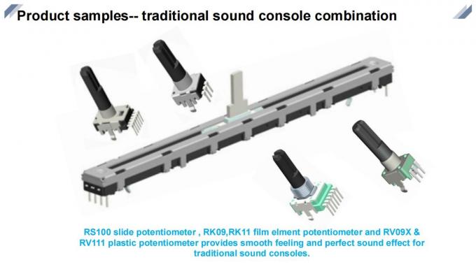 Knurled Shaft Rotary Potentiometer 100MΩ Min Insulation Resistance ...
